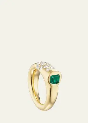UNIFORM OBJECT 18k Yellow Gold Ring With Diamond And