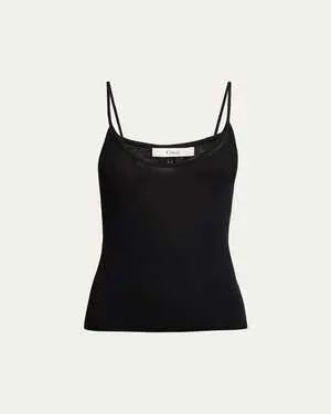 Chloé Chloé Ribbed Tank Top - Black