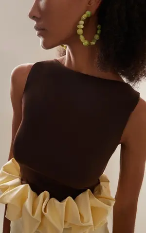 Cult Gaia Akira Beaded Hoop Earrings