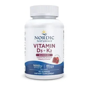 NORDIC NATURALS Vitamin D3 + K2 Gummies Pomegranate Flavor 60 Gummies - One-color