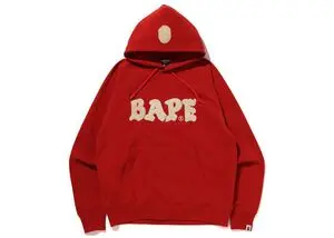 A BATHING APE Logo Relaxed Fit Pullover Hoodie