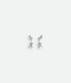BOTTEGA  VENETA Bottega Veneta Knot Stud Earrings - Silver