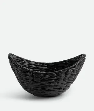 BOTTEGA  VENETA Intreccio Foulard Nest Basket - Black