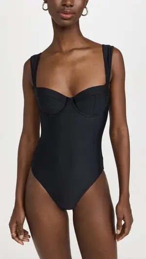 Simkhai Kyle Bustier Piece - Black
