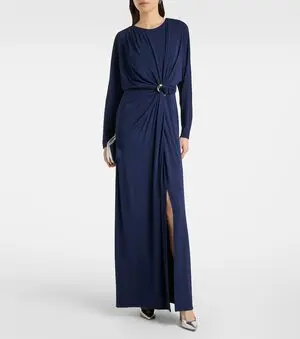 Simkhai Maisie Gathered Maxi Dress - Blue
