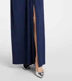 Simkhai Maisie Gathered Maxi Dress - Blue
