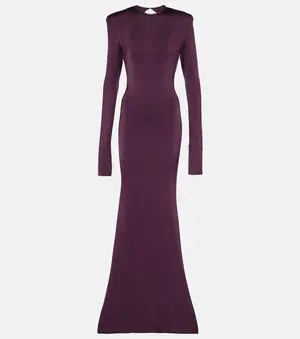 Victoria Beckham Open-back Gown - Purple