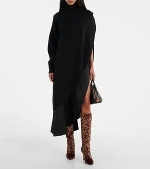 GIANVITO ROSSI 85 Leopard-print Velvet Knee-high Boots - Brown