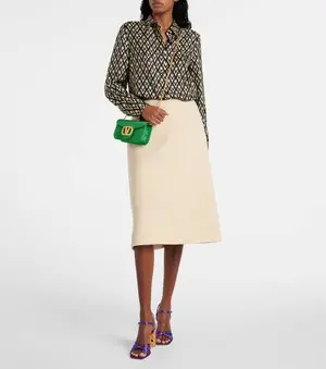 Valentino Garavani Toute La V Silk Twill Shirt - Black