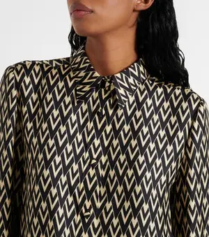 Valentino Garavani Toute La V Silk Twill Shirt