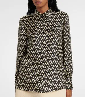 Valentino Garavani Toute La V Silk Twill Shirt