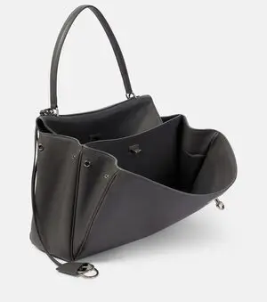 Balenciaga Rodeo Medium Leather Tote Bag - Grey