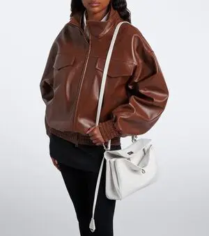 Balenciaga Rodeo Medium Leather Tote Bag - White