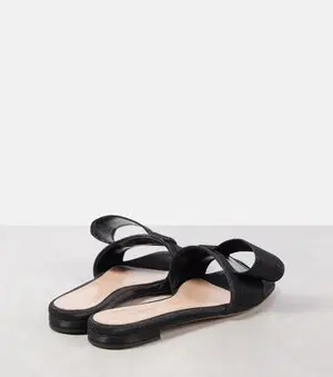 GIANVITO ROSSI Bow Detailing Flat Slides