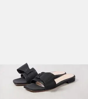 GIANVITO ROSSI Bow Detailing Flat Slides