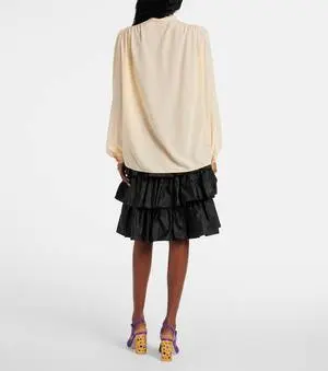 Valentino Garavani Silk Crêpe De Chine Shirt - Beige