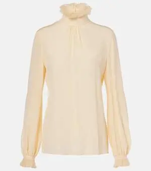 Valentino Garavani Silk Crêpe De Chine Shirt - Beige