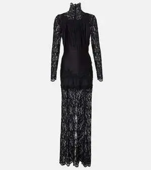 Rabanne Lace-trimmed Maxi Dress