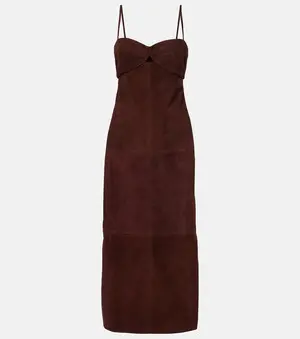Johanna Ortiz Suede Midi Dress
