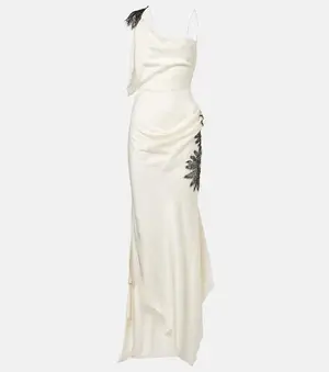 Victoria Beckham Floral-appliqué Gown