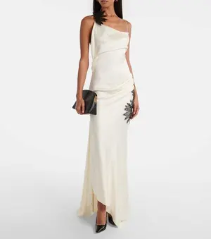 Victoria Beckham Floral-appliqué Gown