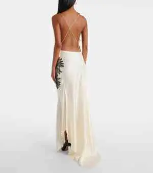 Victoria Beckham Floral-appliqué Gown