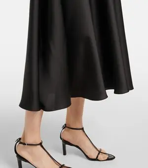 Simkhai Frances Knitted Satin Midi Dress