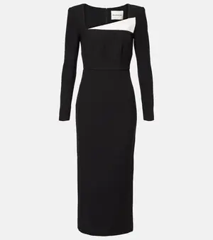 roland mouret black dress Roland Mouret  Roland Mouret Midi Crepe Dress in Barcelona or Shop Online  Mujer 721-000356 01