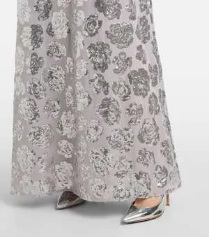 ROTATE BY BIRGER CHRISTENSEN Floral Sequined Chiffon Maxi Dress