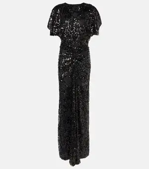 Victoria Beckham Sequined Gathered Gown