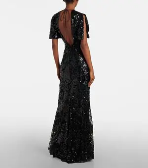 Victoria Beckham Sequined Gathered Gown