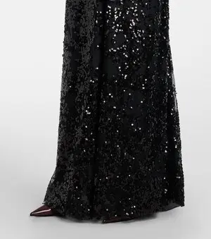 Victoria Beckham Sequined Gathered Gown