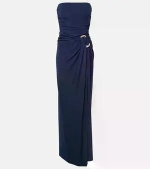 Simkhai Emma Draped Corset Gown - Blue