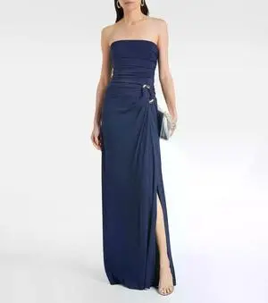 Simkhai Emma Draped Corset Gown - Blue