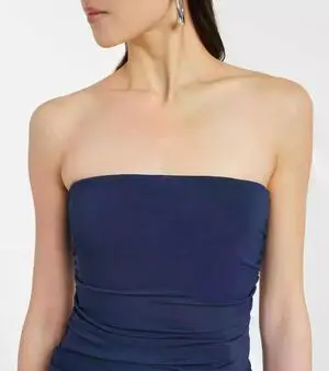 Simkhai Emma Draped Corset Gown - Blue