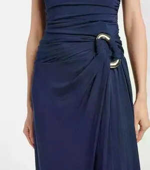 Simkhai Emma Draped Corset Gown - Blue