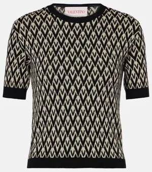 Valentino Garavani Toute La V Virgin Wool Sweater - Black