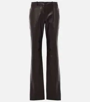 THE ROW Selviese Leather Straight Pants
