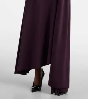 Victoria Beckham Cutout Draped Jersey Midi Dress