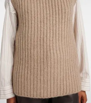THE ROW Ilena Cashmere And Silk Top - Beige