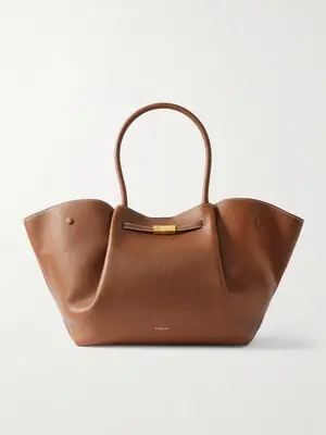 DEMELLIER Textured-leather Tote - Brown