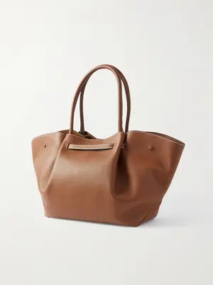 DEMELLIER Textured-leather Tote - Brown