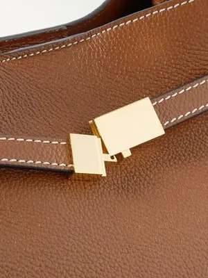 DEMELLIER Textured-leather Tote - Brown