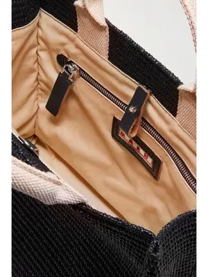Marni Embroidered Raffia Tote