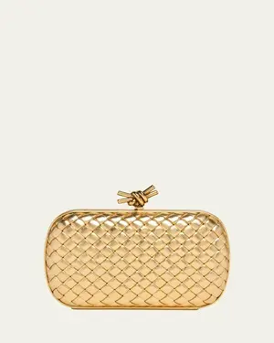 Bottega Veneta Bottega Veneta Knot Padded Clutch Gold Muse