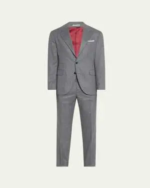 Brunello Cucinelli Solid Wool Suit