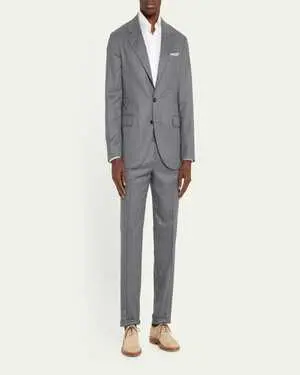 Brunello Cucinelli Solid Wool Suit