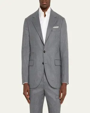 Brunello Cucinelli Solid Wool Suit