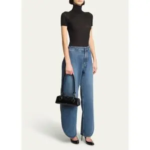 Alaïa Le Teckel Small Lizard Shoulder Bag - Brun Fume