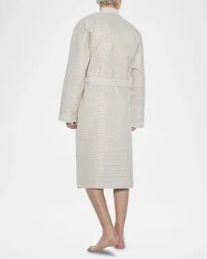 Majestic International Apos;s La Paz Woven Waffle Knit Robe - Sand